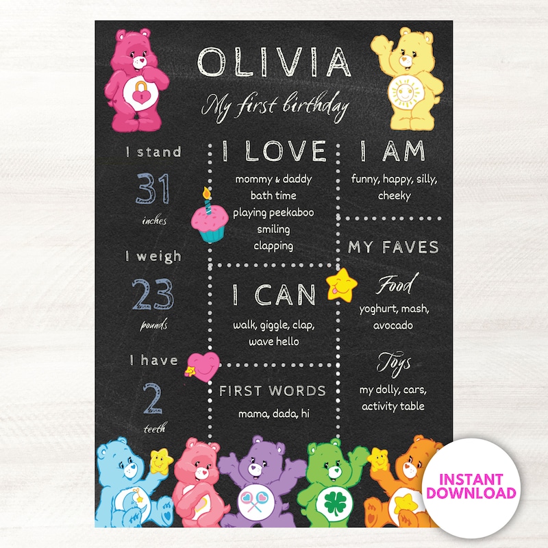 Bear Birthday Board Ideas - Etsy