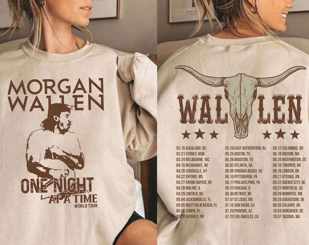 Vintage Morgan Wallen Tour 2023 Merch Sweatshirt Morgan - Etsy