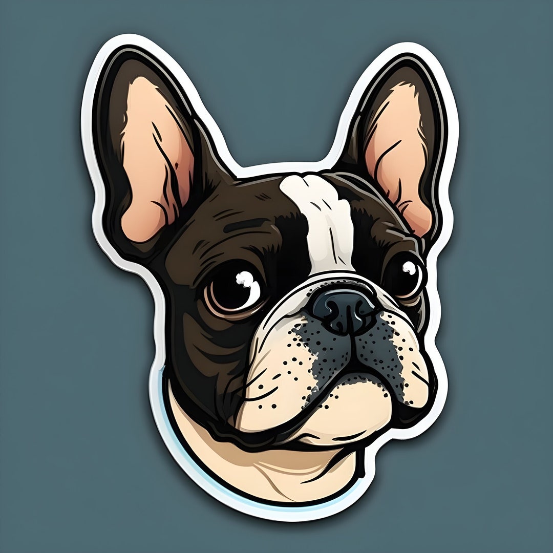 French Bulldog Sticker, Frenchie Decal, Waterproof Vinyl Sticker - Etsy