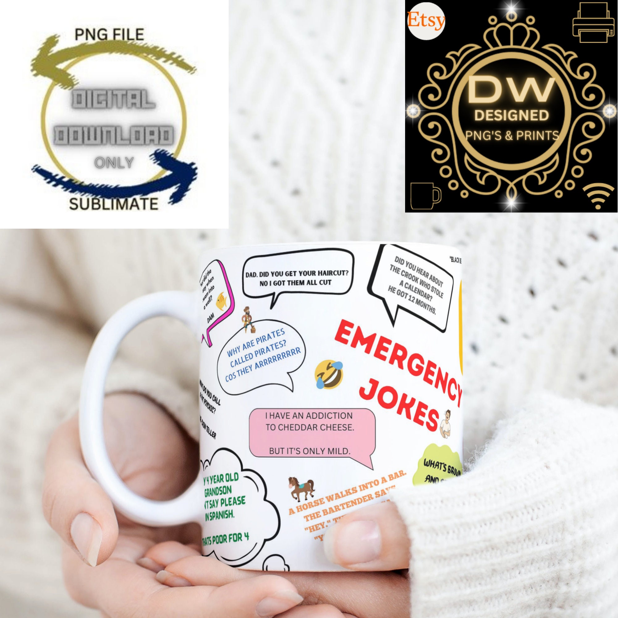 Jokes Joke Mug Png Digital Downloads Files Png PNGS - Etsy UK