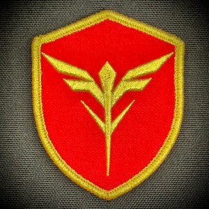 Mobile Suit GUNDAM Zeon Military Insignia Morale Embroidered Hook Patch ...