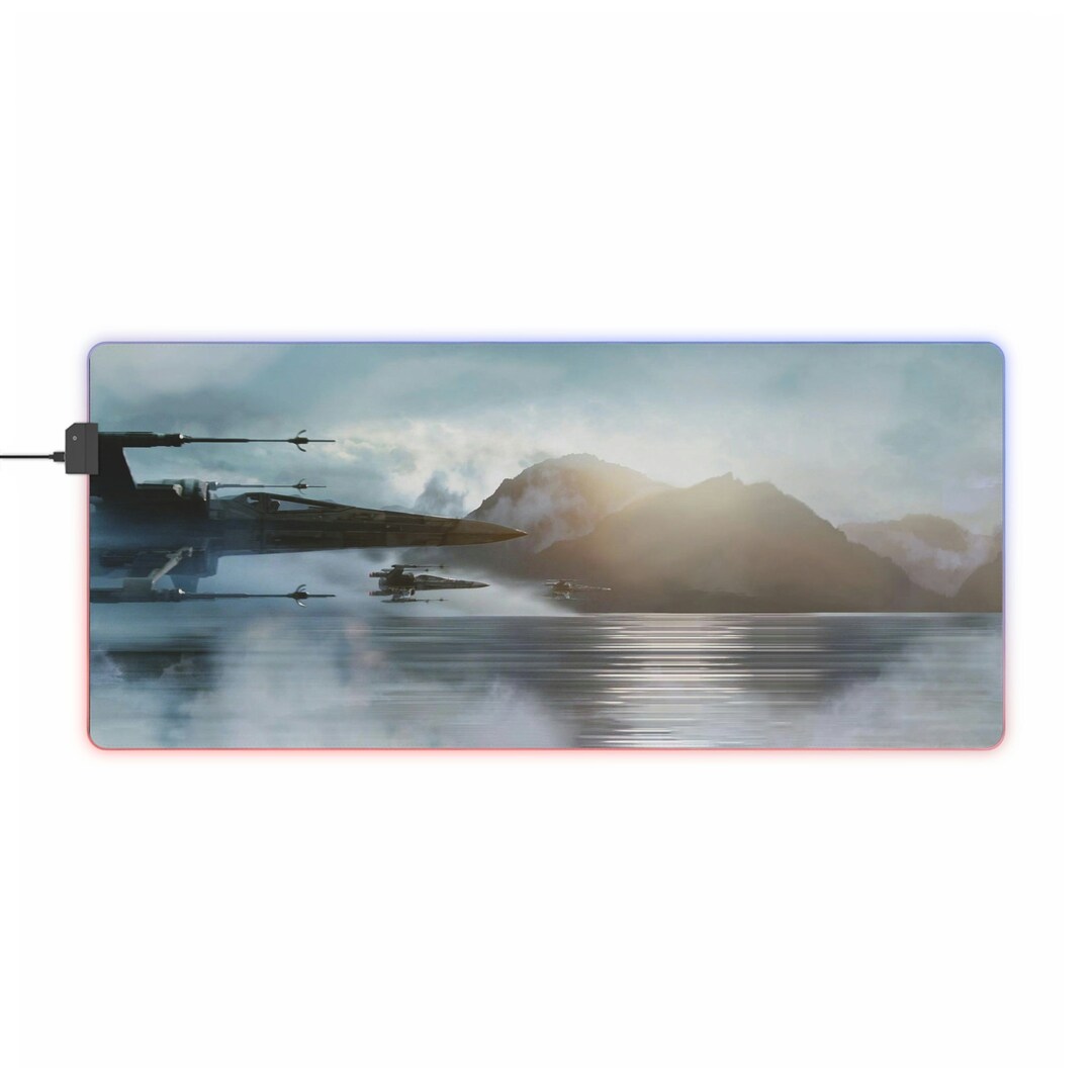 Star Wars X-wing RGB Gaming Mouse Pad Desk Mat Led Mousepad Home Office ...
