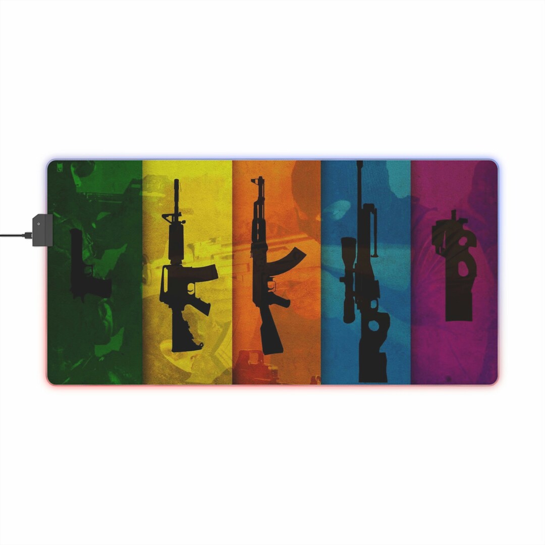 Csgo Counter Strike RGB Gaming Mouse Pad Desk Mat Led Mousepad Home ...