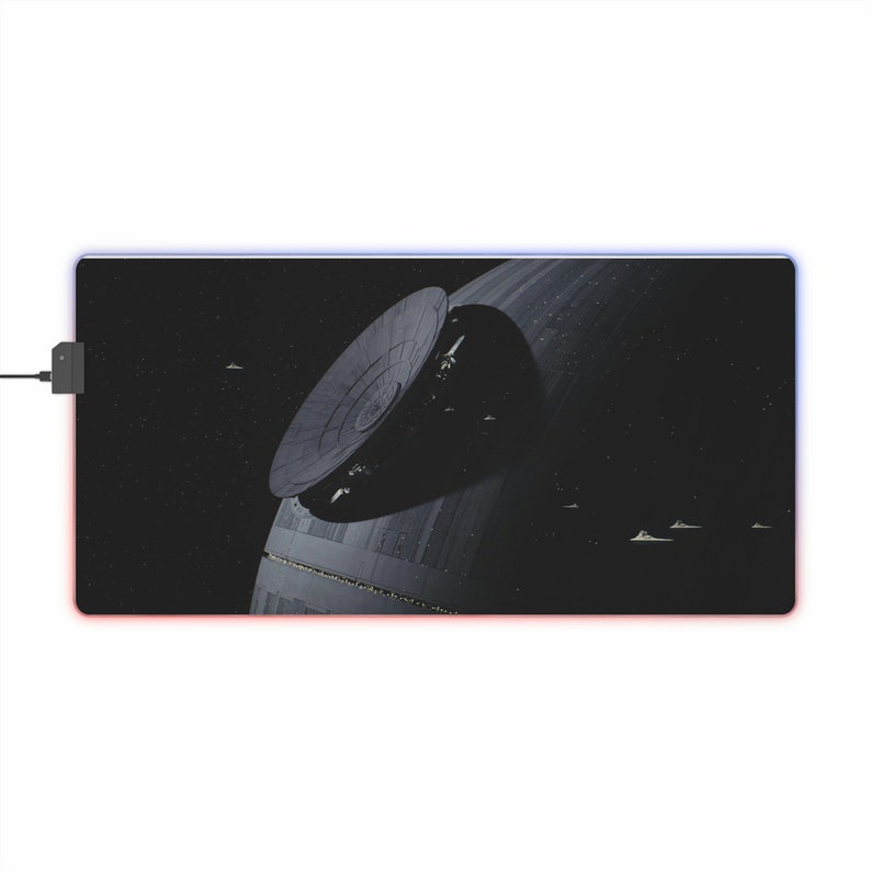 Star Wars Deathstar RGB Gaming Mouse Pad Desk Mat Led Mousepad Home ...