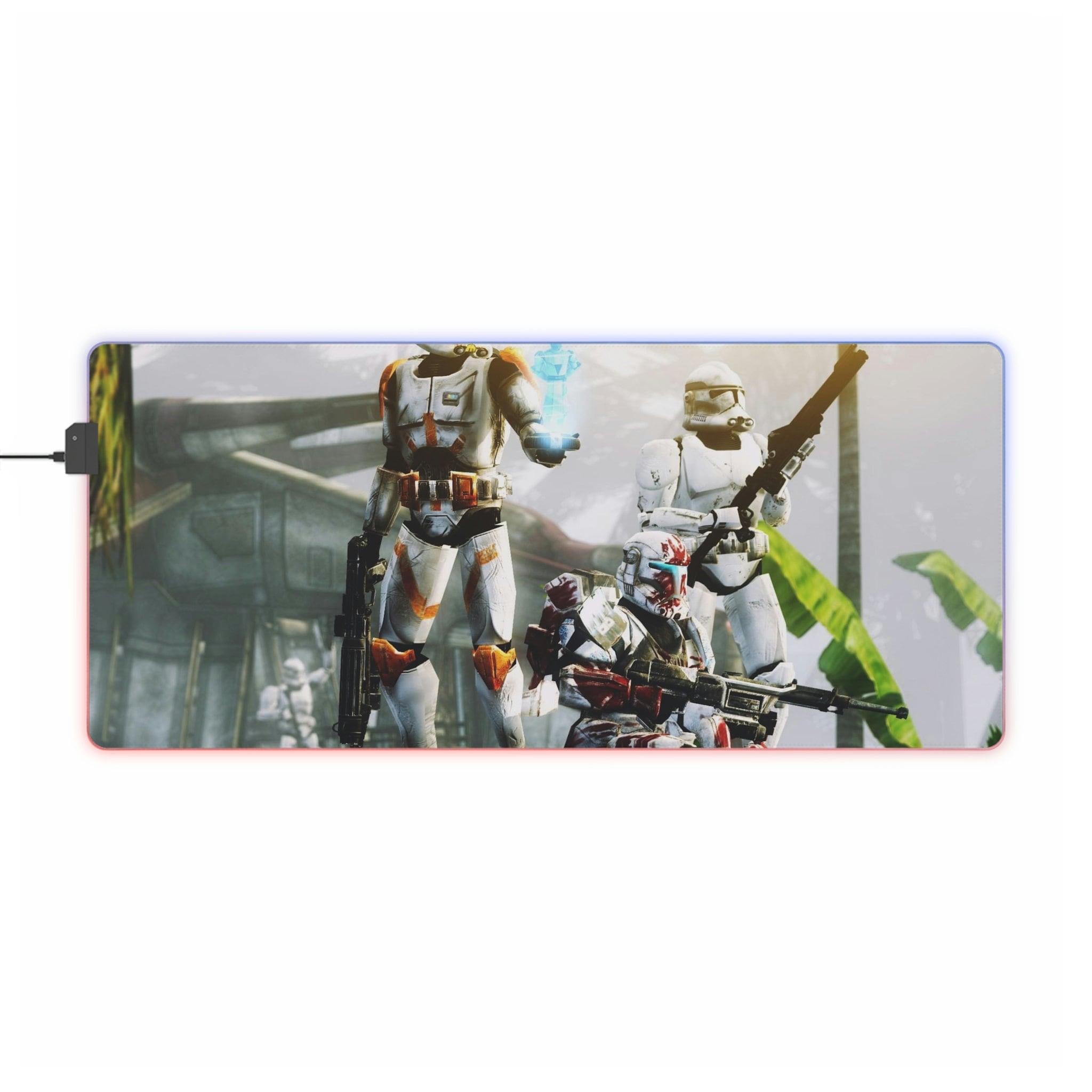 Star Wars: the Clone Wars RGB Gaming Mouse Pad Desk Mat Led Mousepad ...