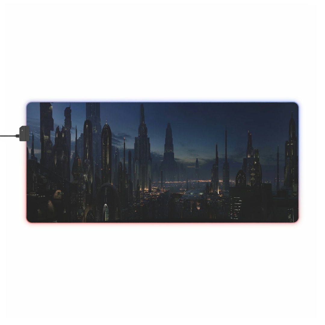 Star Wars Coruscant RGB Gaming Mouse Pad Desk Mat Led Mousepad Home ...