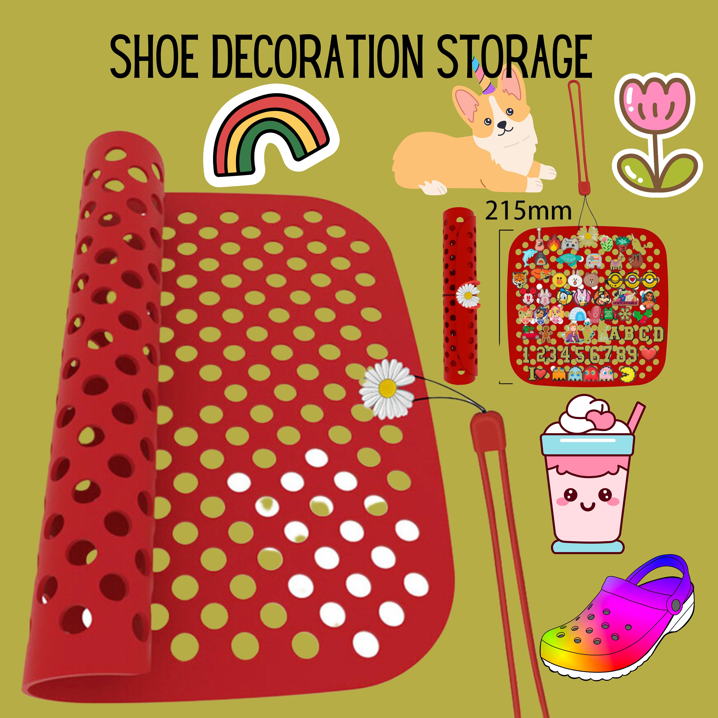 Croc Charm Organiser Charms Organizer Crocs Storage Mat for Charms Tidy ...