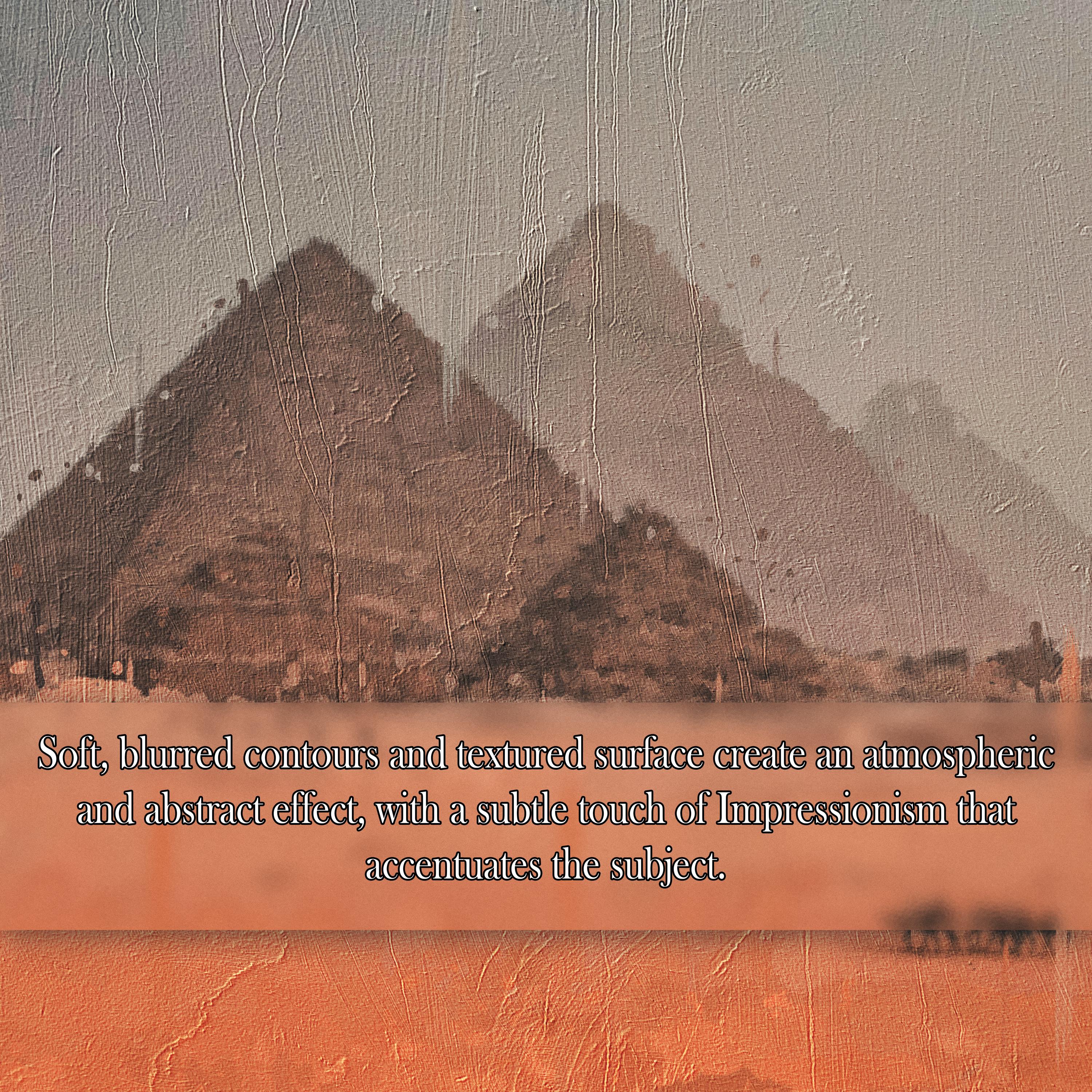 Great Pyramid of Giza Poster / Digital Poster / Dreamy Textures / Warm ...