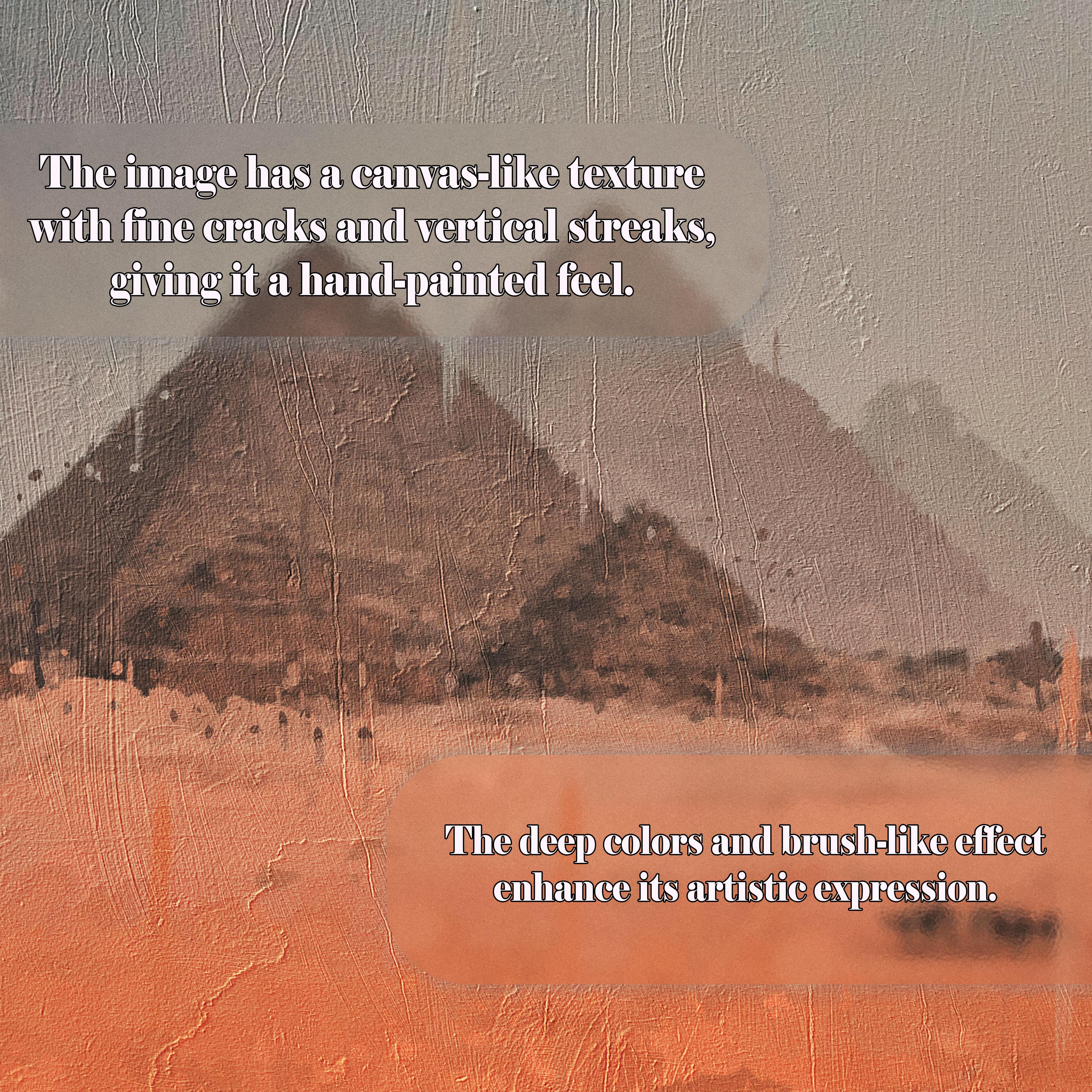 Great Pyramid of Giza Poster / Digital Poster / Dreamy Textures / Warm ...