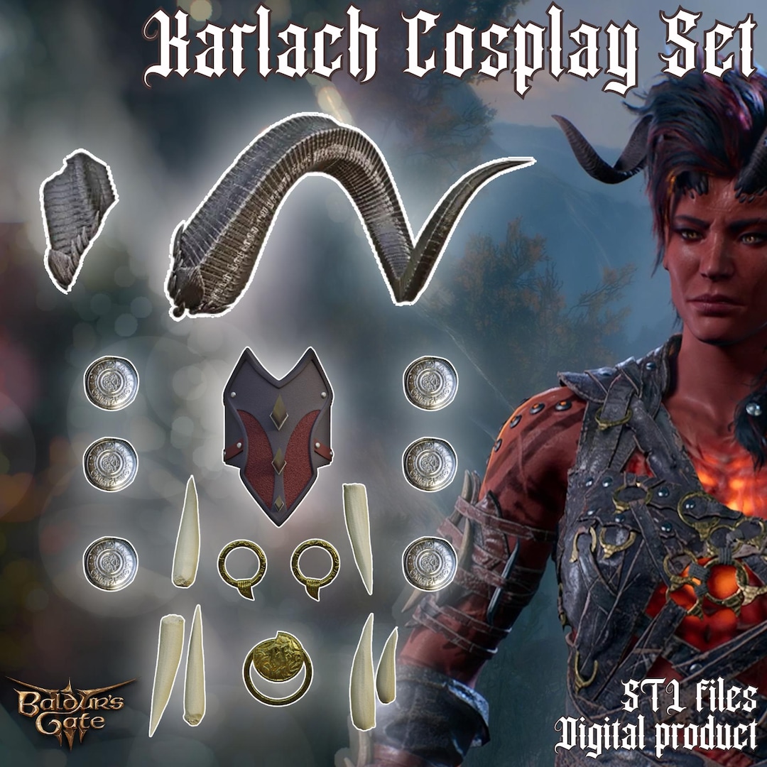 Karlach Cosplay Set Baldurs Gate 3 STL - Etsy Sweden