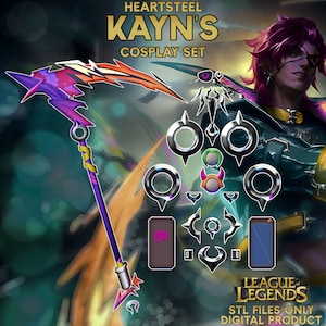 Kayn Cosplay Set League of Legends Heartsteel STL - Etsy