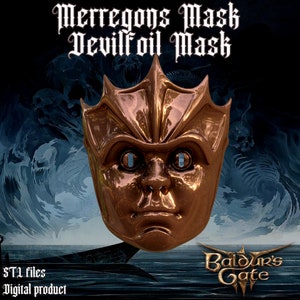 Devilfoil/merregon Mask Baldurs Gate 3 STL - Etsy