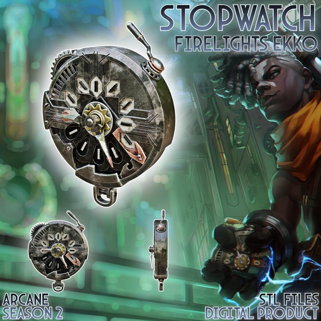 Ekko Stopwatch Arcane League of Legends Stlupdated to V1.1 Digital ...