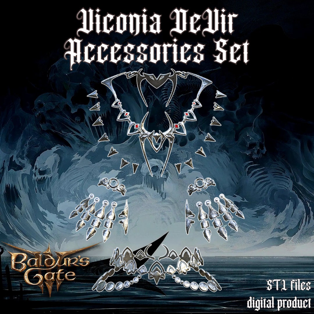 Viconia Devir Shar Cult Accessories Set Baldurs Gate 3 STL - Etsy