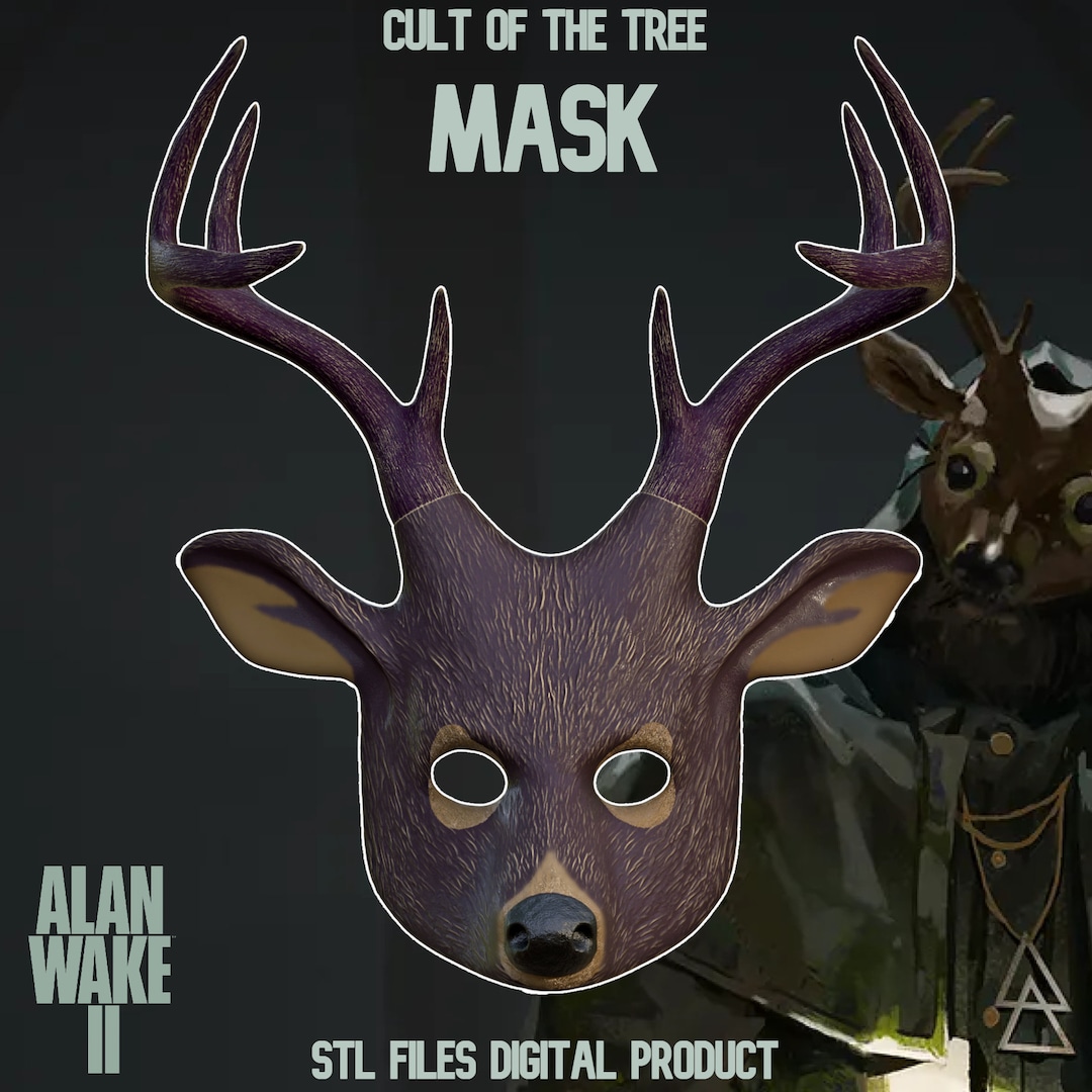 Cult of the Tree Deer Mask Alan Wake 2 STL - Etsy