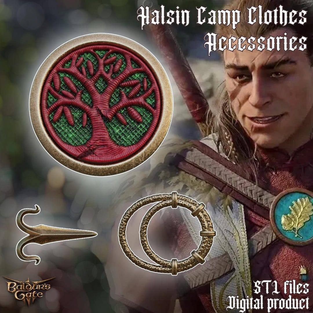 Fantasy Halsin Camp Clothes Cosplay Accessories Outfit Baldurs Gate 3 ...