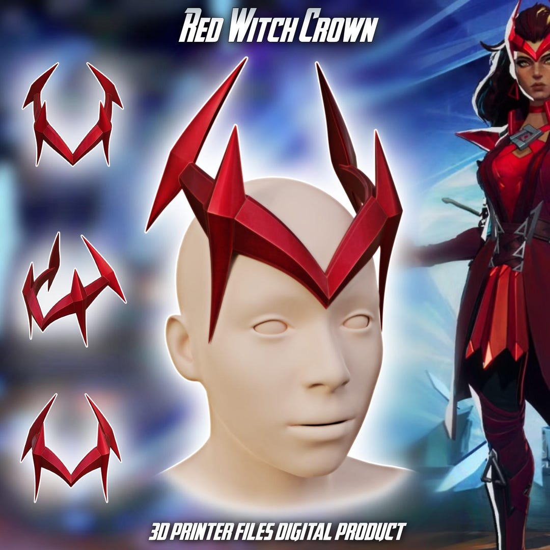 Red Witch Crown Marvel Rivals 3D Print Files Digital Product - Etsy