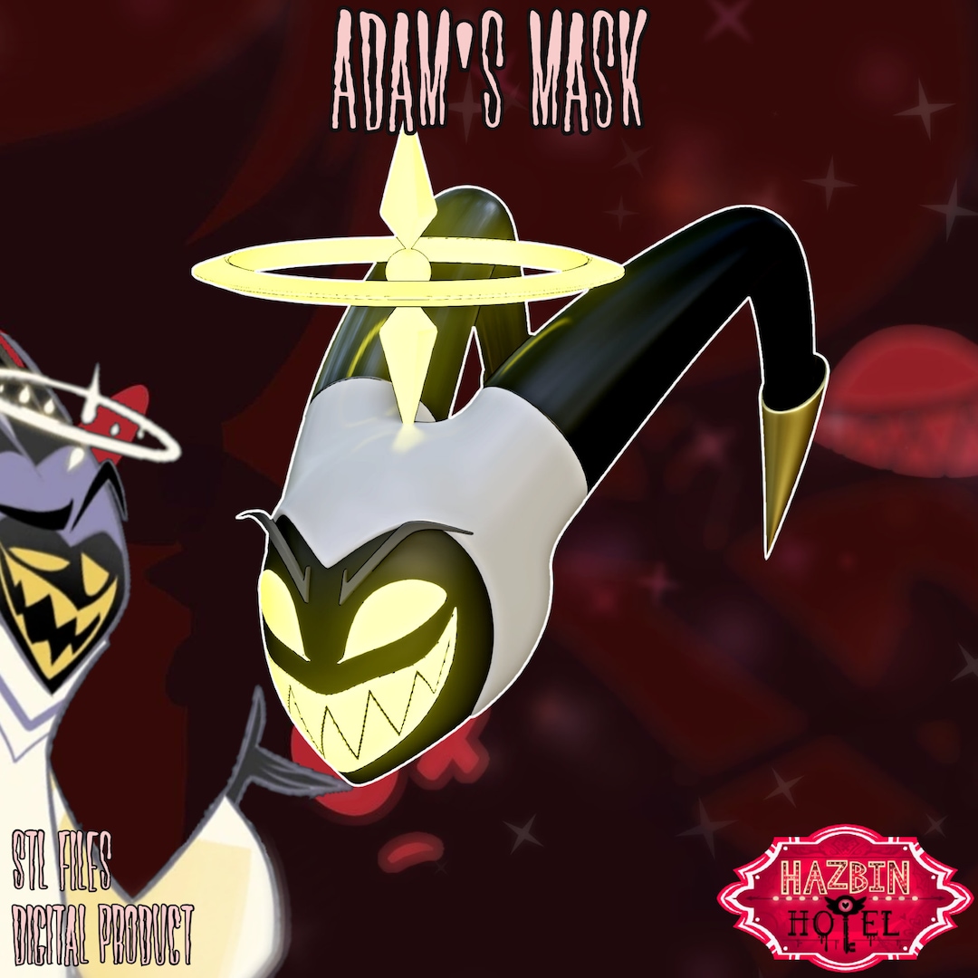 Adams Cosplay Headwear Hazbin Hotel v1.1 STL Digital Product - Etsy