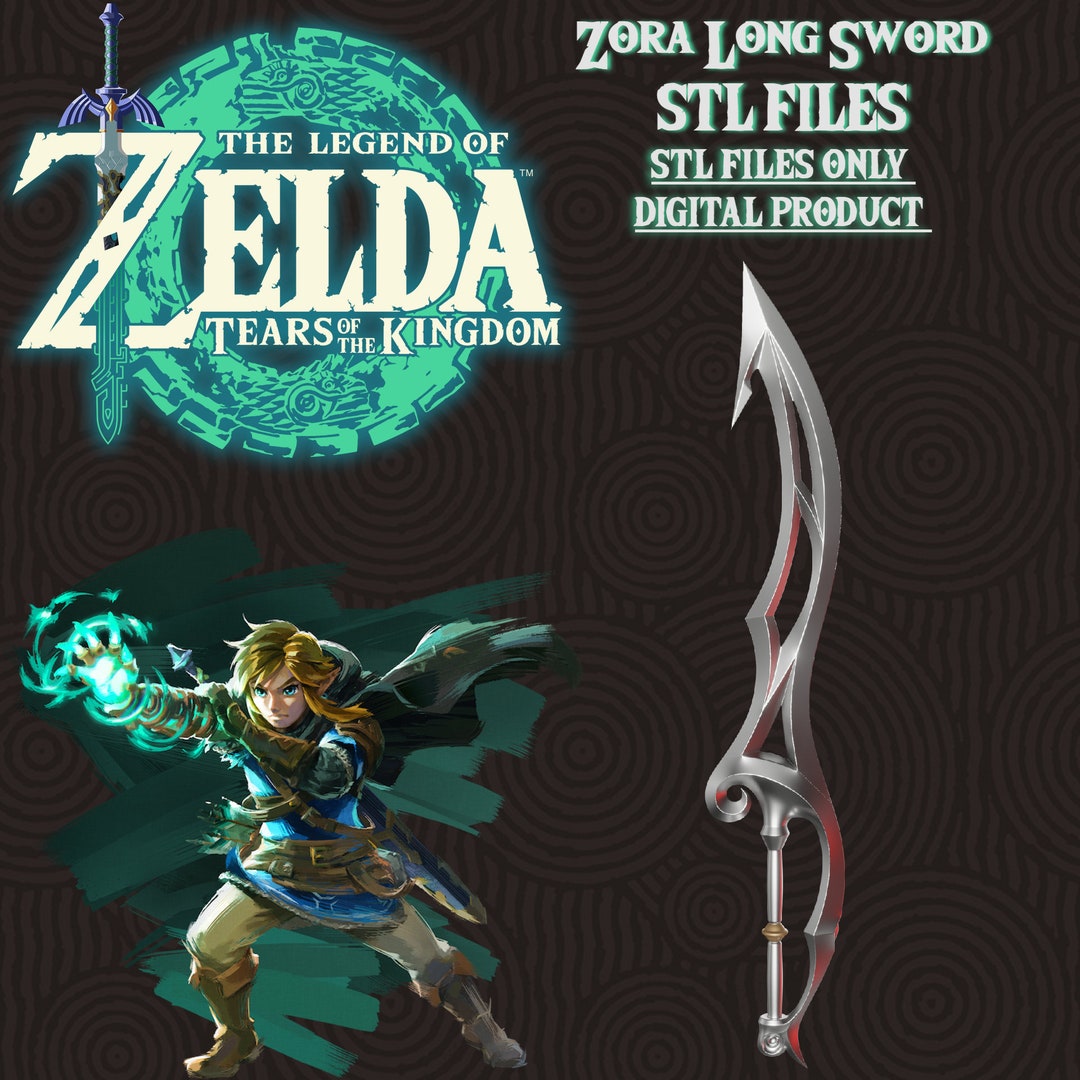Zora Long Sword Zelda Tears of the Kingdom STL - Etsy