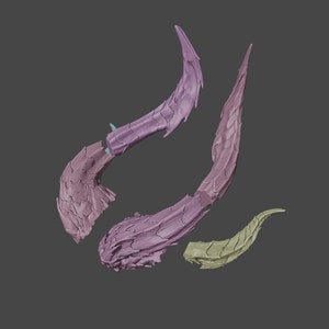 Fantasy Devil Raphael/haarlep Incubus Horns Set Baldurs Gate 3 STL - Etsy