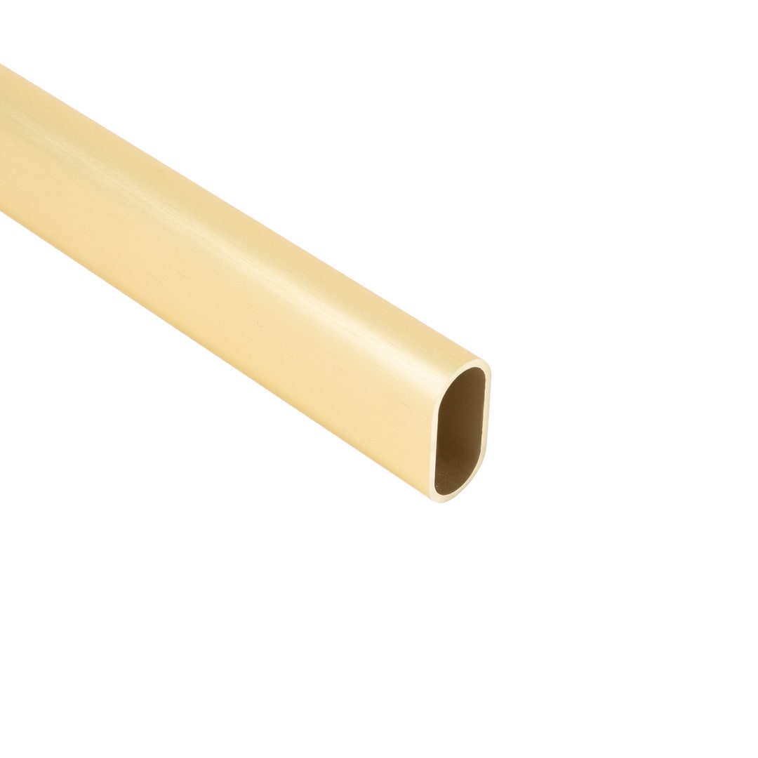 Oval Matte Brass Closet Rod - Etsy