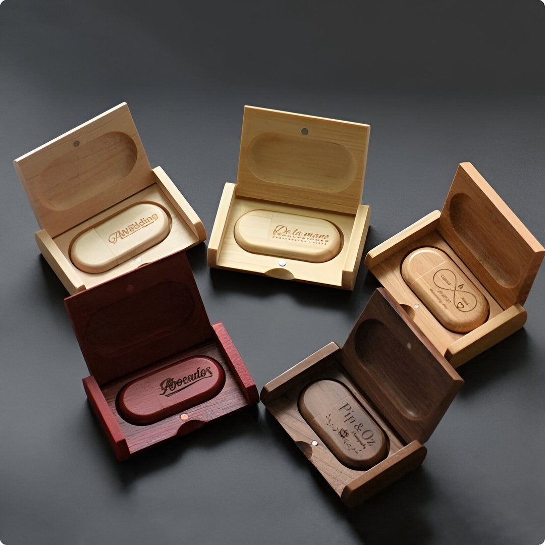 Usb Box Photo Box With Usb Wooden Photo Box Usb Flash - Etsy