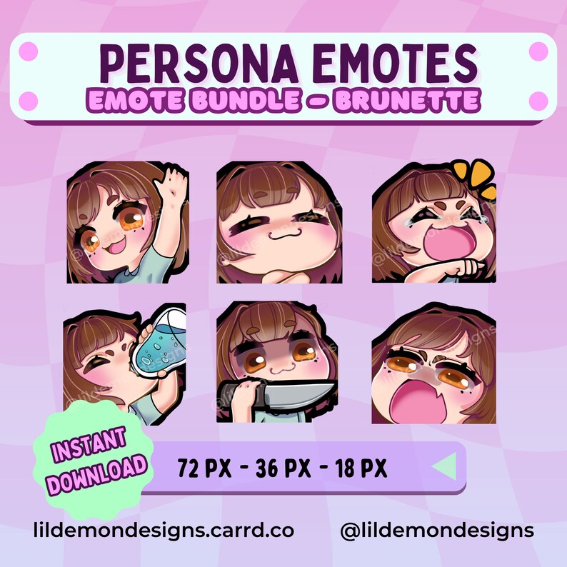 Persona Emotes / Twitch Sub / Emotes / Kawaii / Cute Twitch Emotes ...