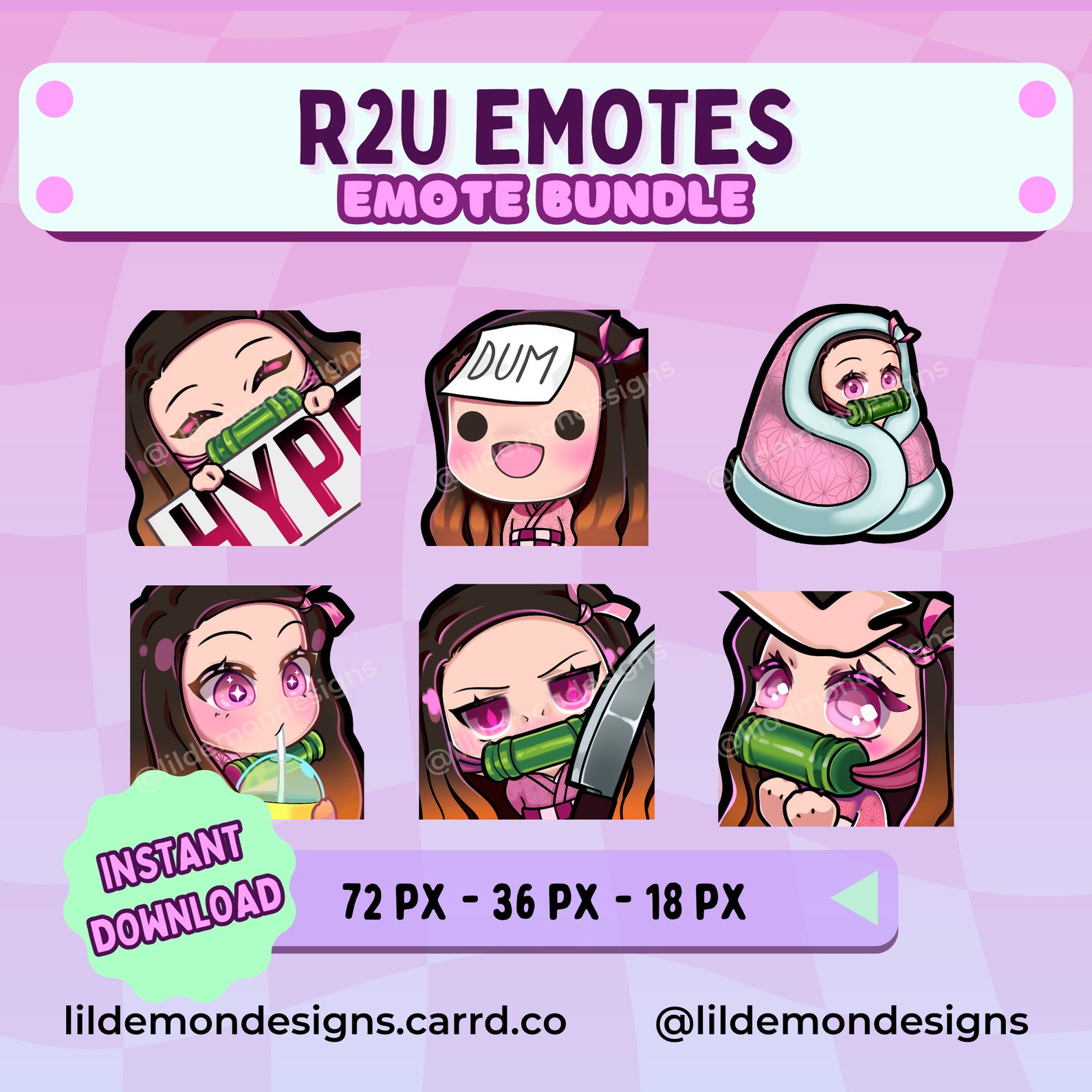 Demon Girl Emotes / Twitch Sub / Emotes / Kawaii / Cute Twitch Emotes ...