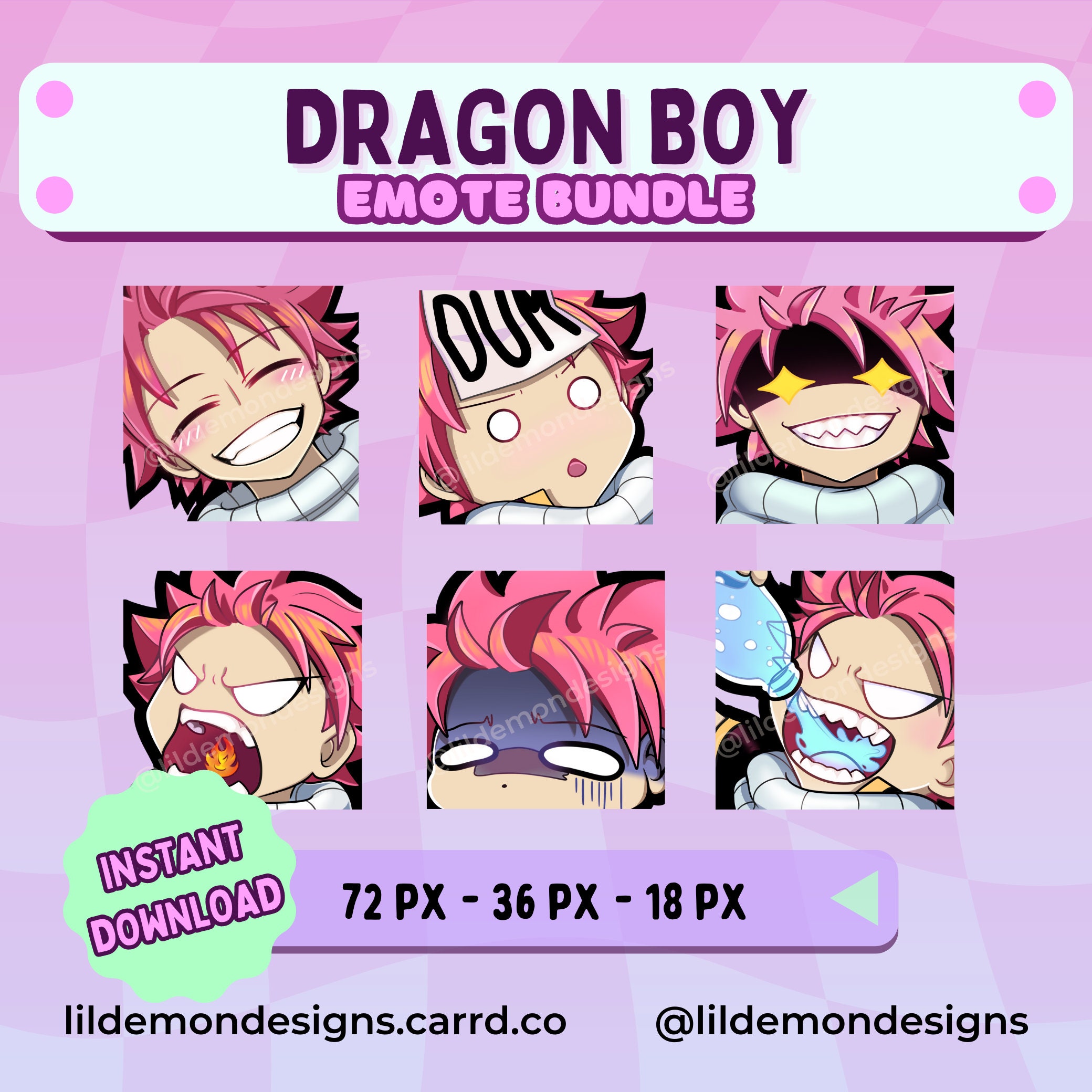 Dragon Boy Emotes / Twitch Sub / Emotes / Kawaii / Cute Twitch - Etsy ...