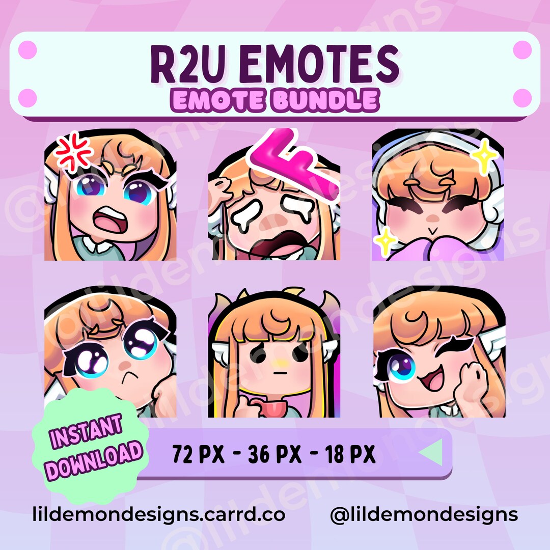 Angel Girl / Twitch Sub / Emotes / Kawaii / Cute Twitch Emotes / Emotes ...