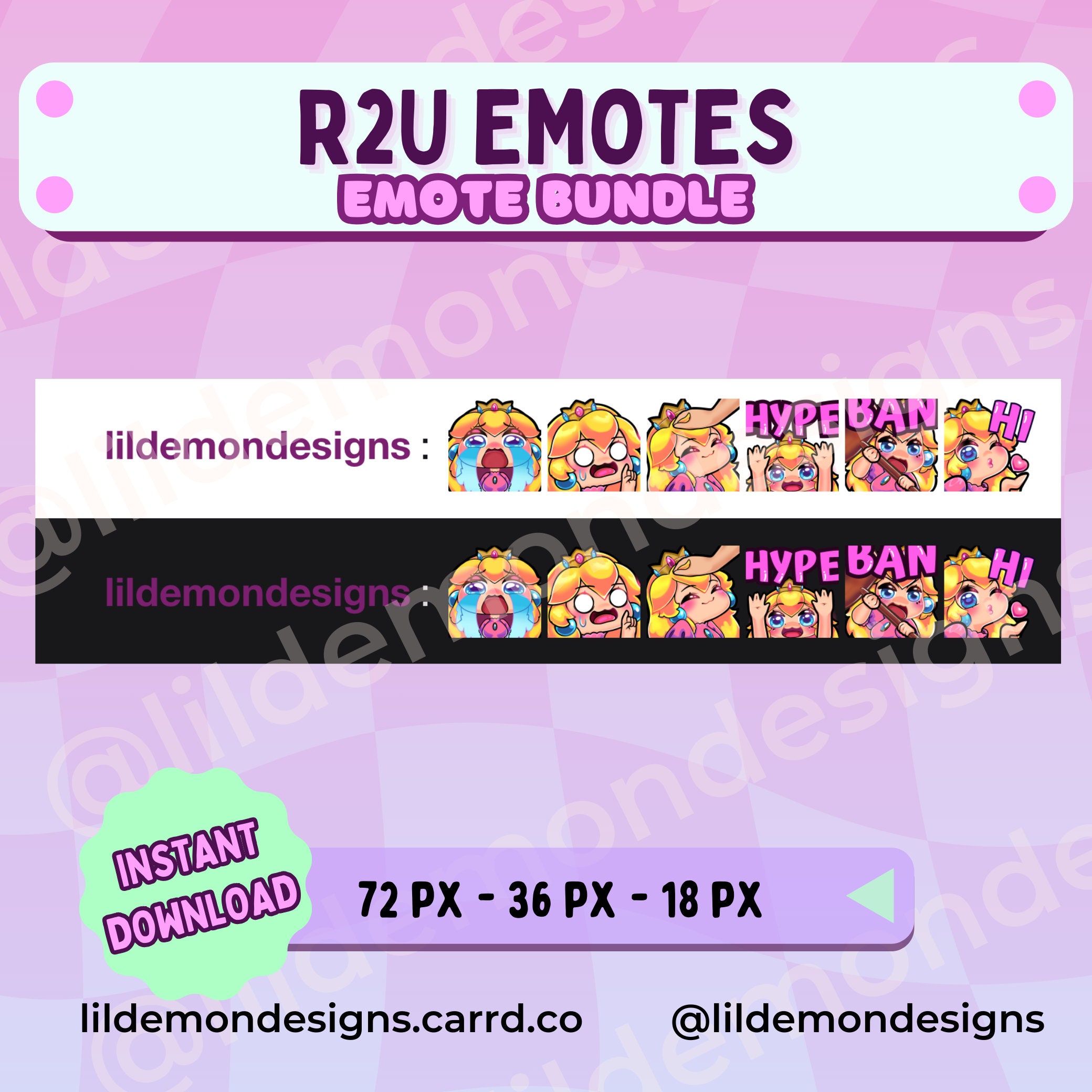 Princess Emotes / Twitch Sub / Emotes / Kawaii / Cute Twitch Emotes ...