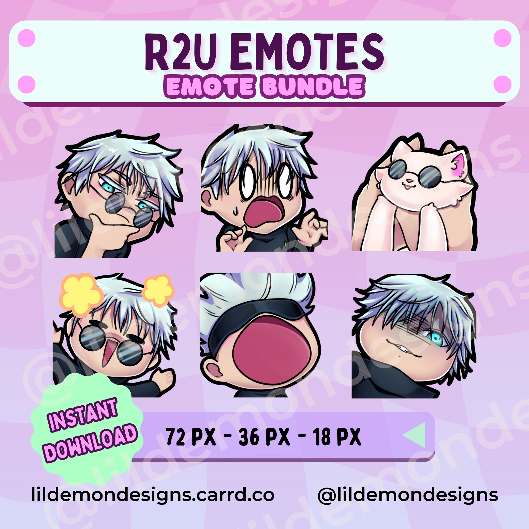 Gojo Emotes / Twitch Sub / Emotes / Kawaii / Cute Twitch Emotes ...