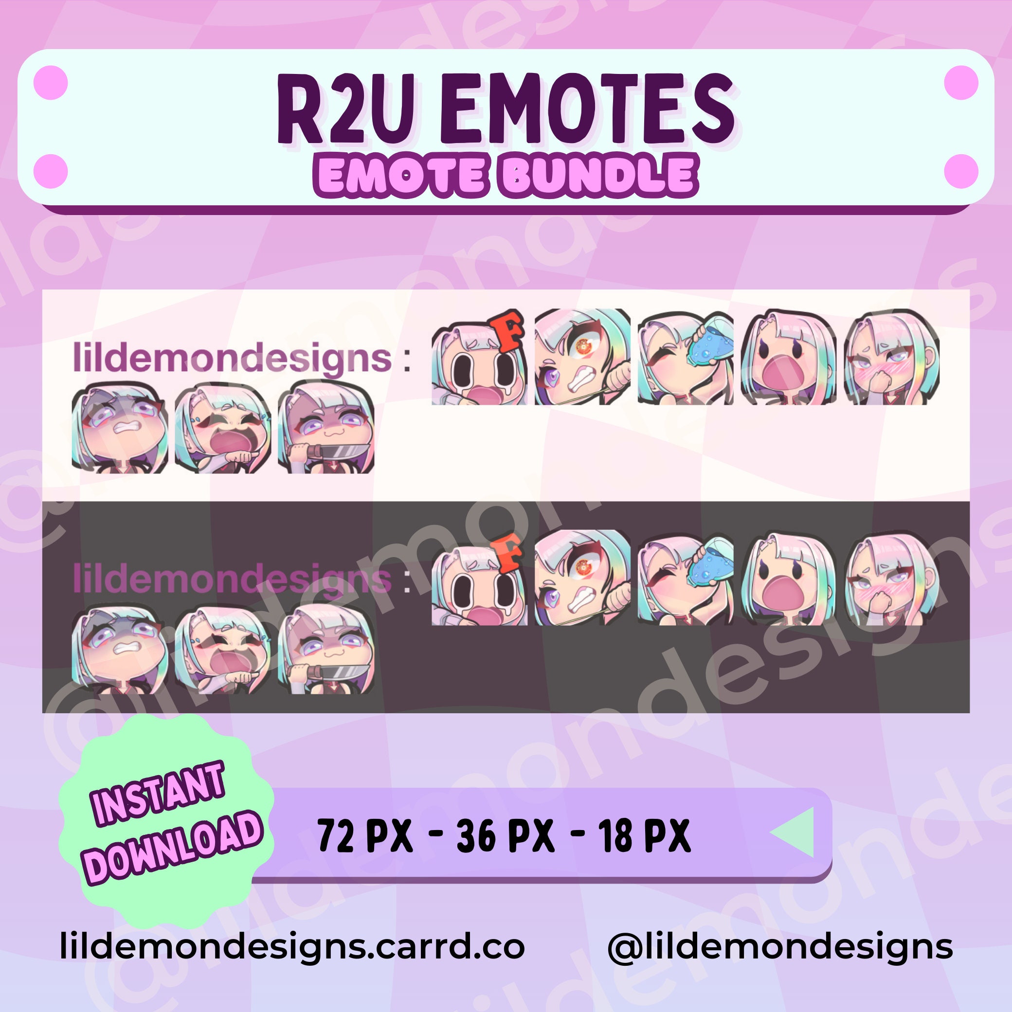 R2U Emote Bundle / Twitch Sub / Emotes / Kawaii / Cute Twitch Emotes ...
