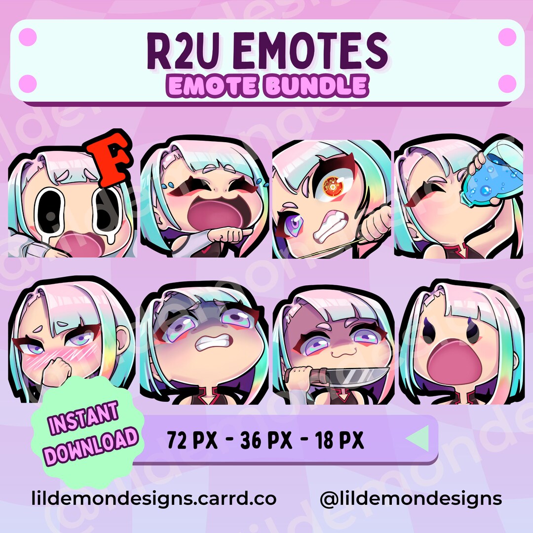 R2U Emote Bundle / Twitch Sub / Emotes / Kawaii / Cute Twitch Emotes ...
