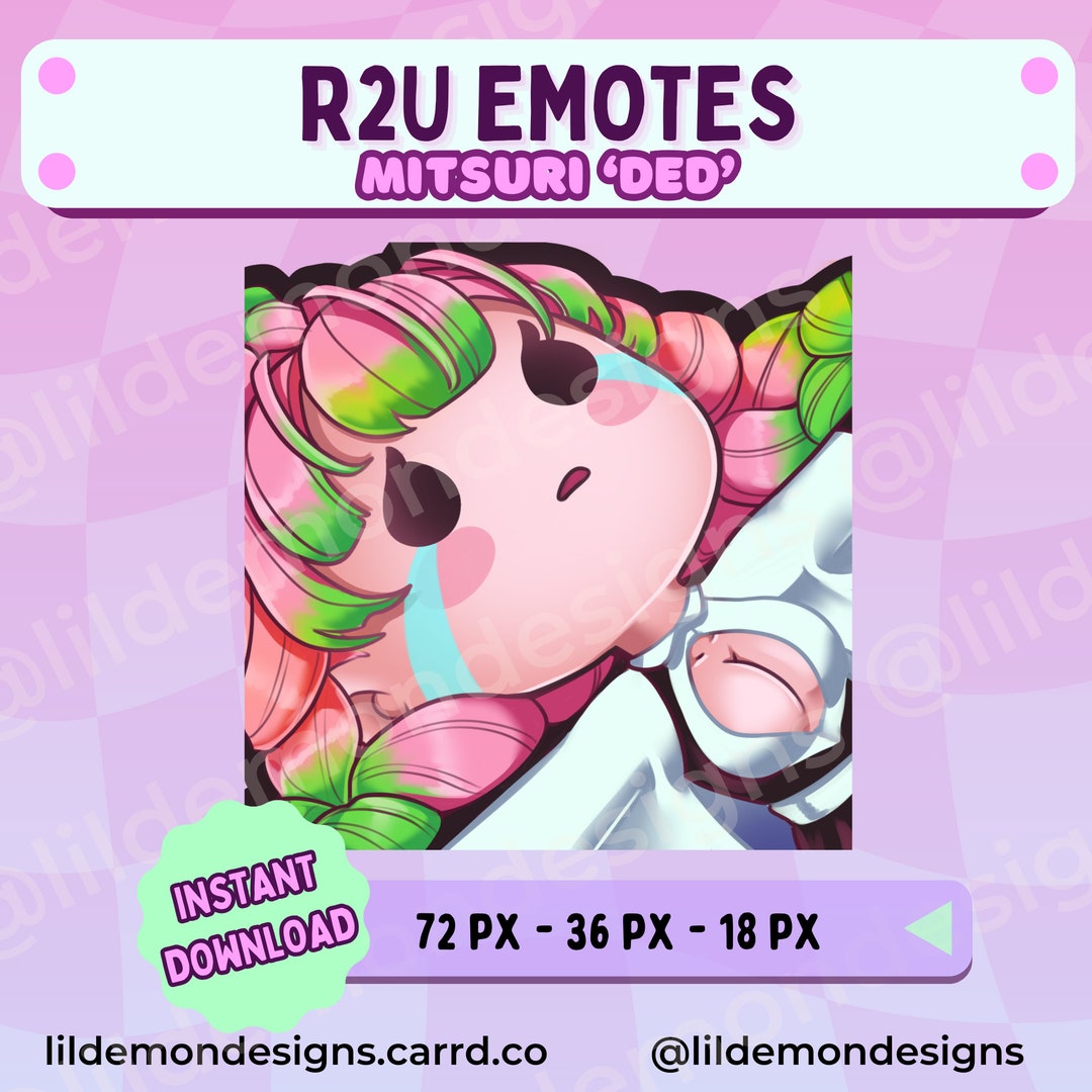 Mitsuri Ded Emote for Twitch/discord/youtube | Custom Twitch Emotes ...