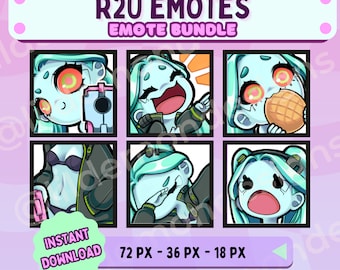 Goth Girl Emotes / Twitch Sub / Emotes / Kawaii / Cute Twitch Emotes ...