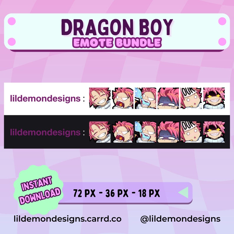 Dragon Boy Emotes / Twitch Sub / Emotes / Kawaii / Cute Twitch - Etsy ...