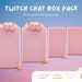 Streaming Chat Boxes for Twitch Stream Overlay Pack Pastel Pink Clouds ...