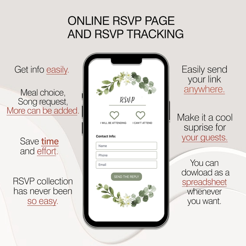 Online Wedding RSVP Tracker & QR Code Invite, Digital Wedding Website ...