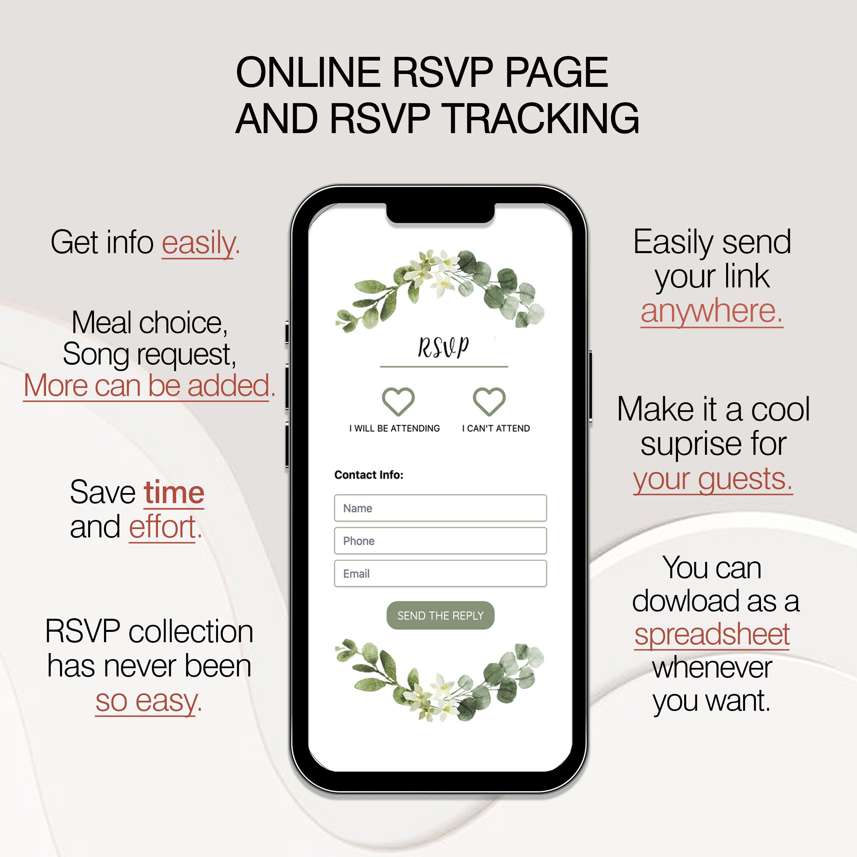 Online Wedding RSVP Tracker & QR Code Invite, Digital Wedding Website ...