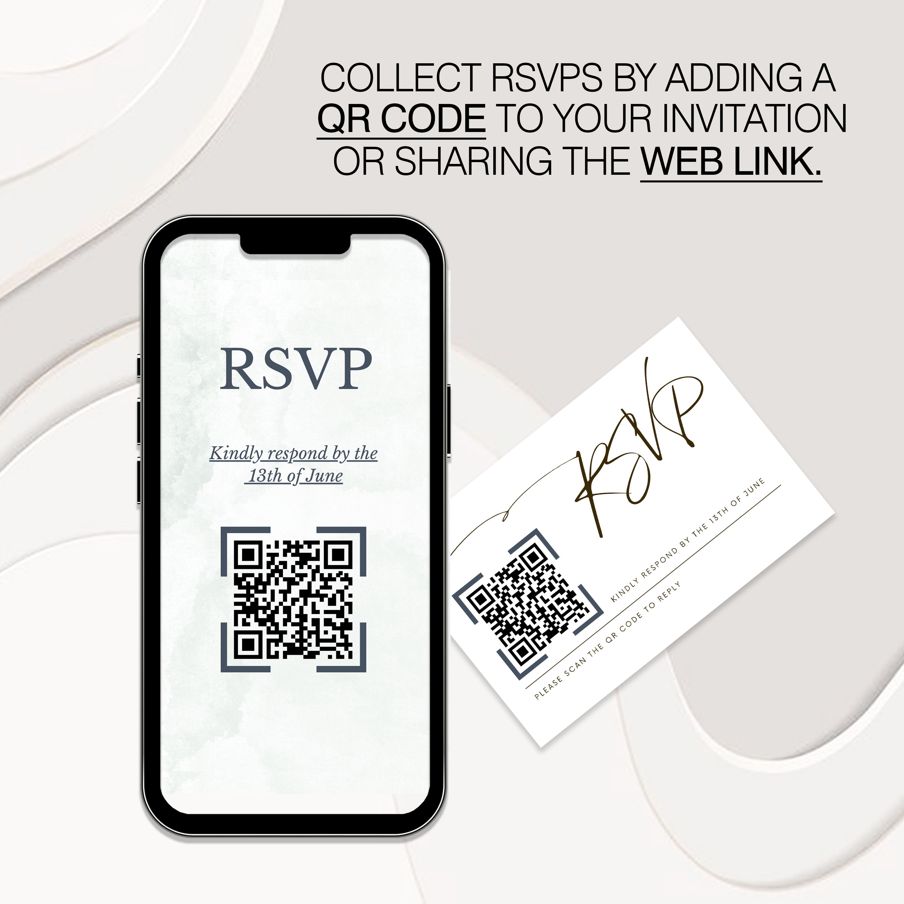 Custom RSVP Website With QR Code & Online RSVP Tracker, Personalized Qr ...