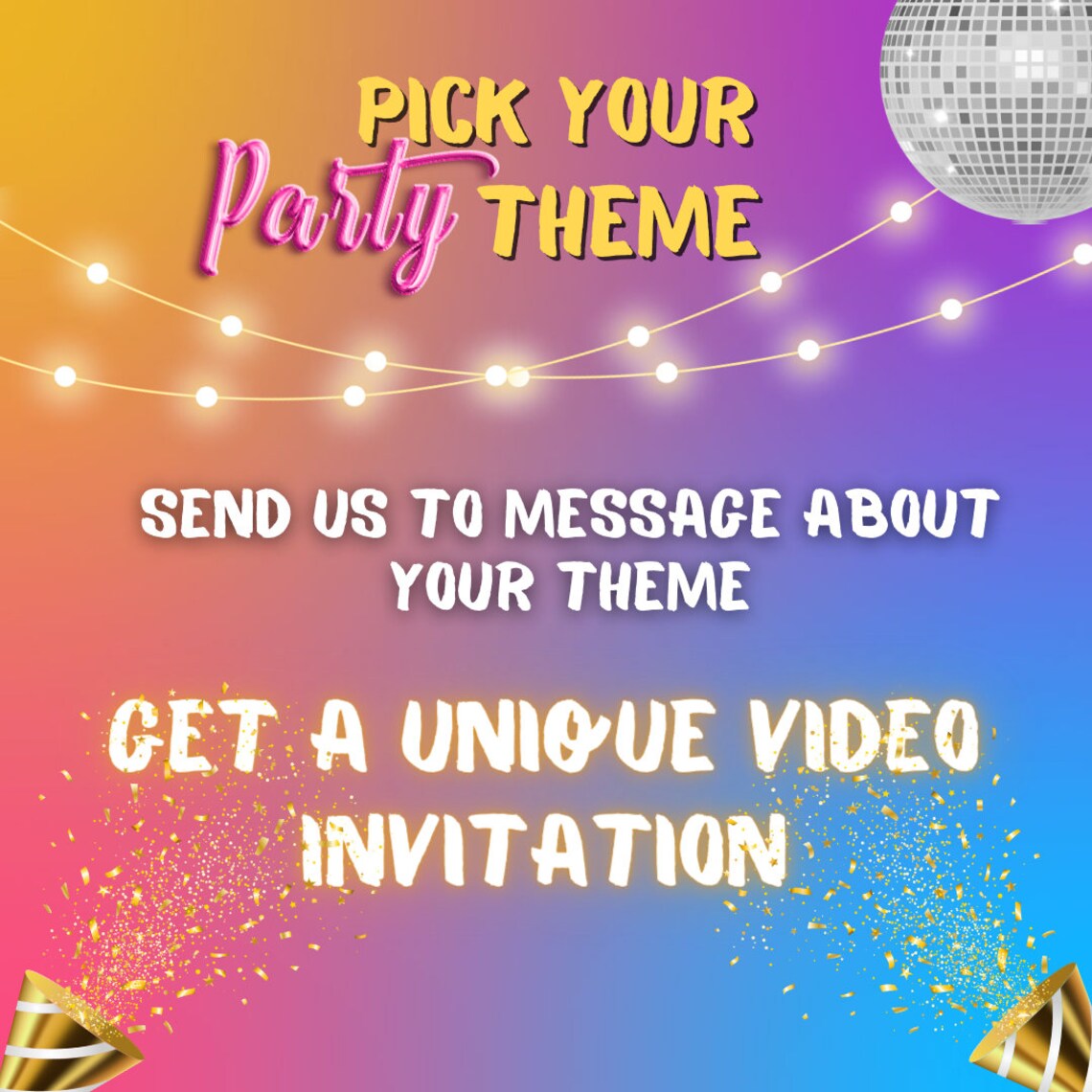 Custom Animated Video Invitation: Personalized Digital Party Invite ...