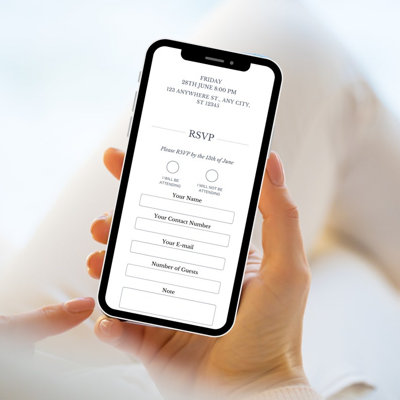 Custom Online RSVP With QR Code: Turn Your Printable Invitation Into A ...