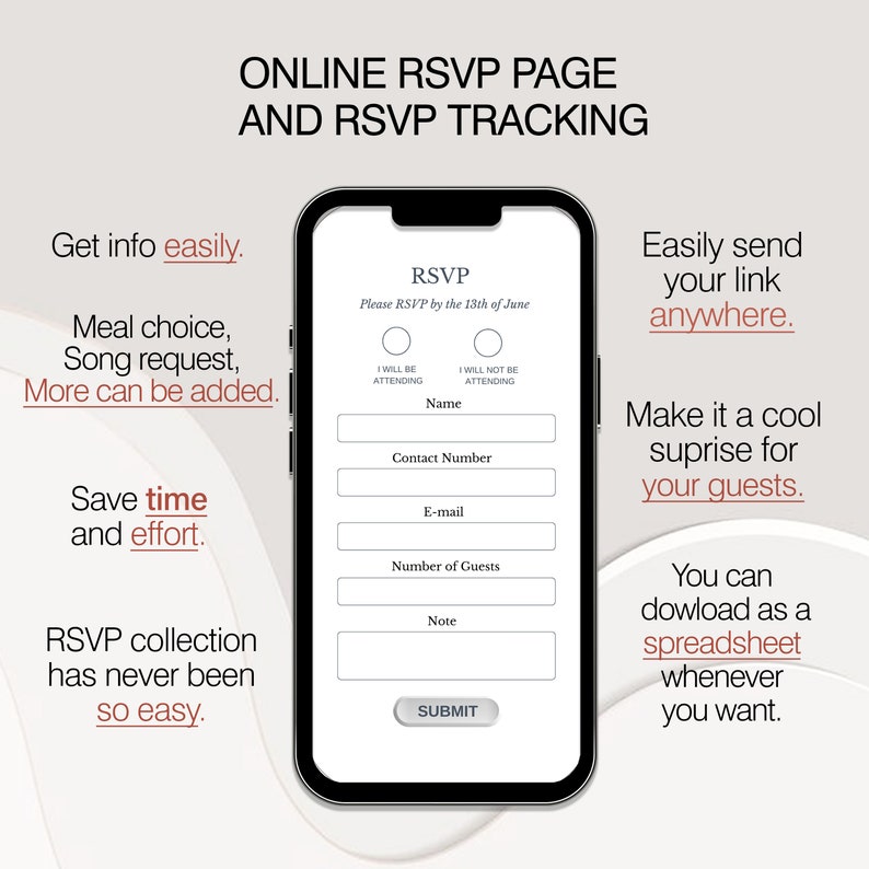 Custom Online RSVP With QR Code: Turn Your Printable Invitation Into A ...