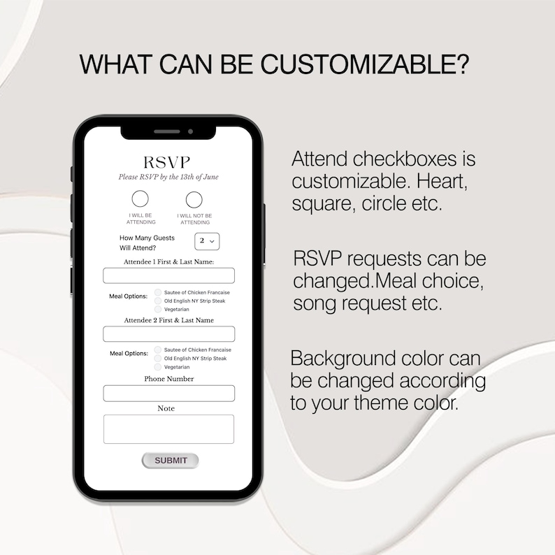 Custom Invitations Website With Online RSVP & QR Code (digital Product ...
