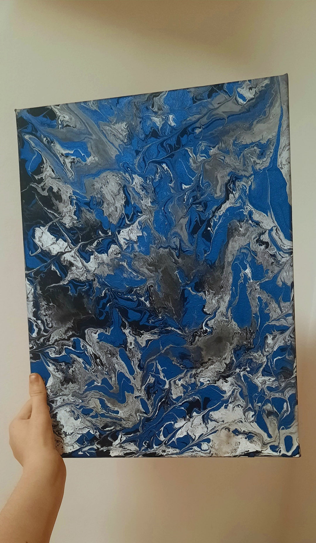 Paint Pouring Abstract Art ,,waves,, - Etsy