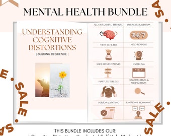 Printable CBT Thought Record Cognitive Distortions (Instant Download ...