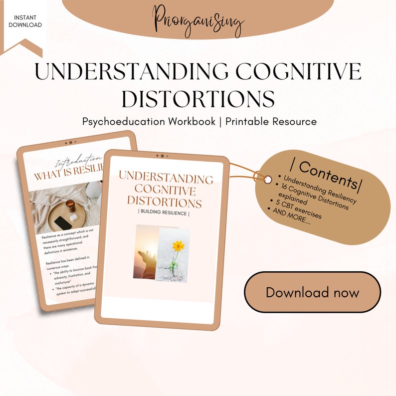Understanding Cognitive Distortions Psychoeducation - Etsy