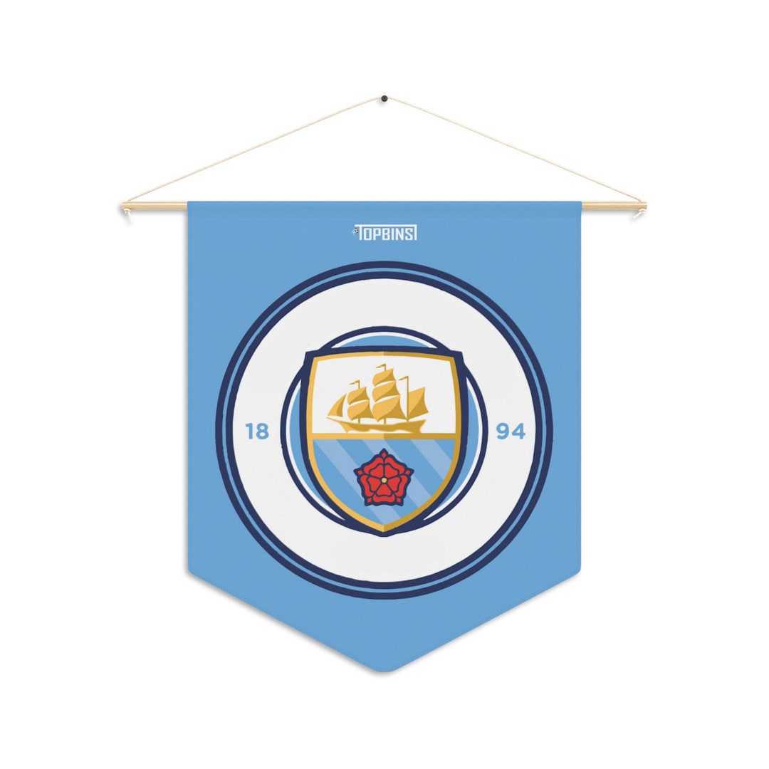 Manchester City MCFC Hanging Pennant Flag - Etsy