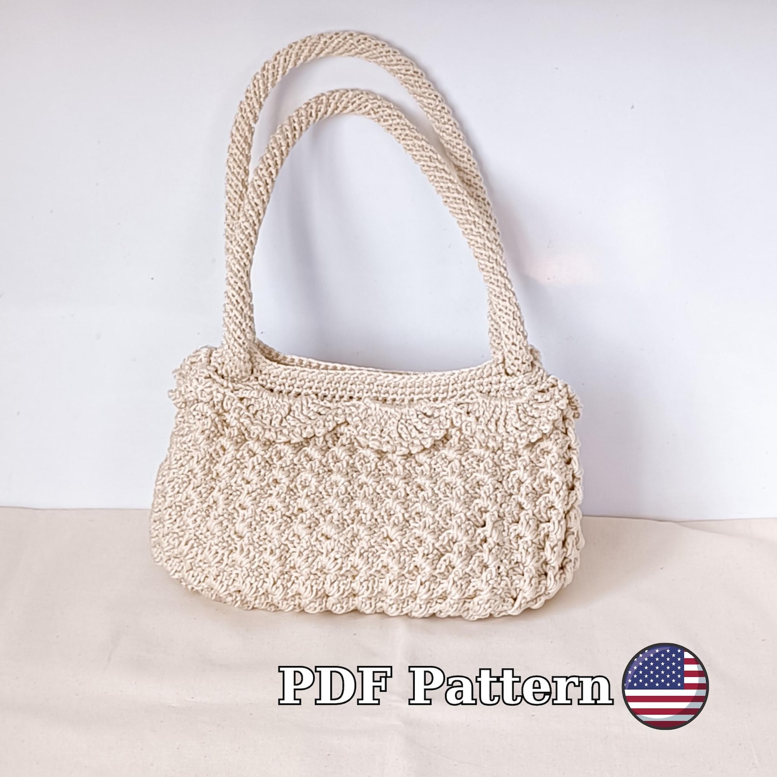 PDF Pattern:macrame Shoulder Bag | PDF DIY Tutorial | Beginner-friendly Macrame Bag,crochet Tote ...